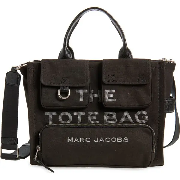 Marc Jacobs The Cargo Canvas Medium Tote Bag - Black