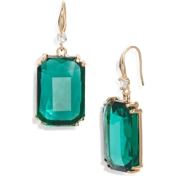 CRISTABELLE Soft Square Crystal Drop Earrings
