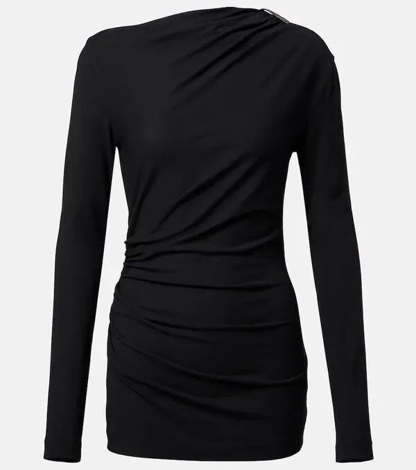 Brunello Cucinelli Monili Gathered Top - Black