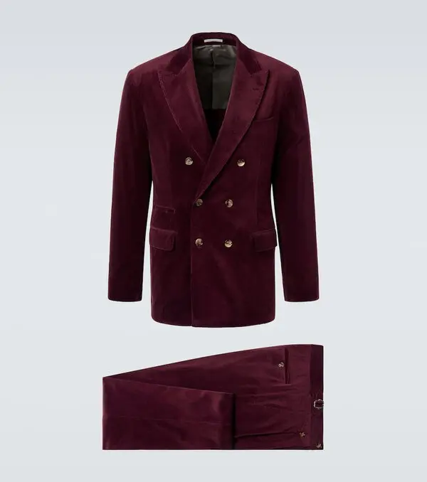 Brunello Cucinelli Cotton And Cashmere Corduroy Suit