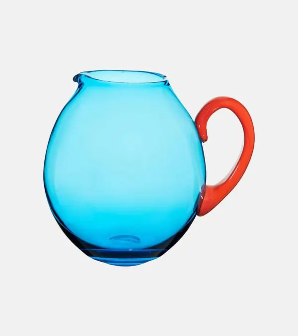NASONMORETTI Dandy Murano Glass Jug Stefano Marcato - Blue
