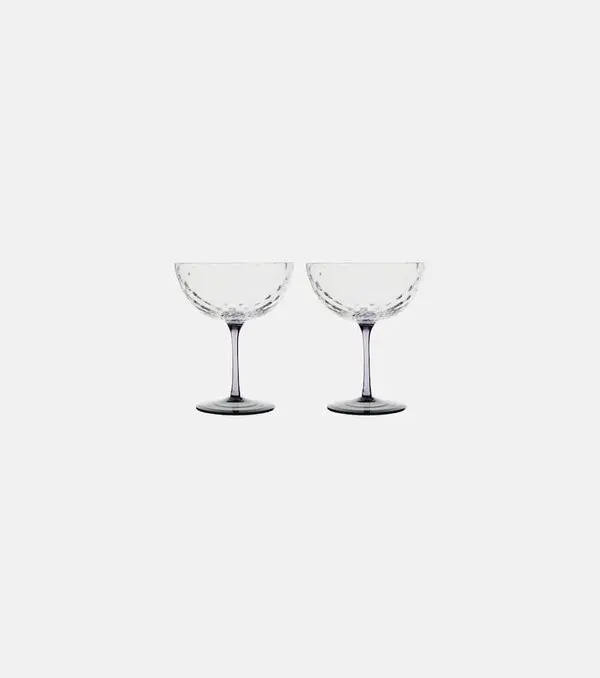 NASONMORETTI Set Of 2 Glass Champagne Bowls