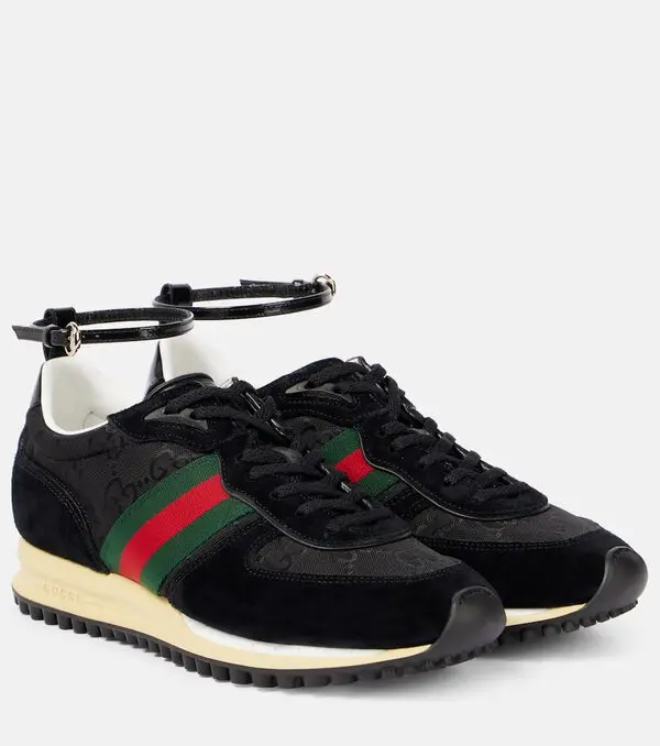 Gucci Re-motion Suede-trimmed Sneakers