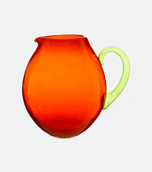 NASONMORETTI Dandy Murano Glass Jug Stefano Marcato - Orange