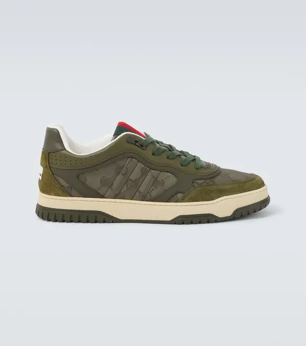 Gucci Re-web Gg Canvas Sneakers - Green