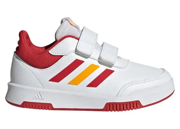 Adidas Tensaur Hook And Loop Sneakers - Cloud White/collegiate Red/collegiate Gold
