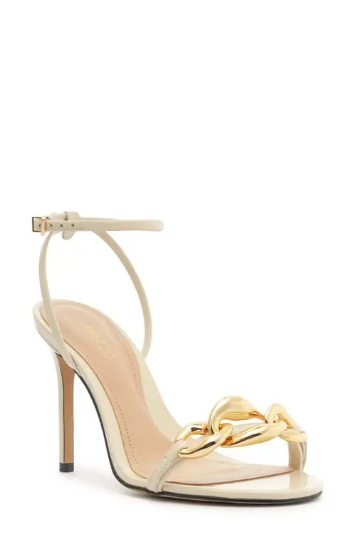 AREZZO Vanessa Ankle Strap Sandal - Polar White