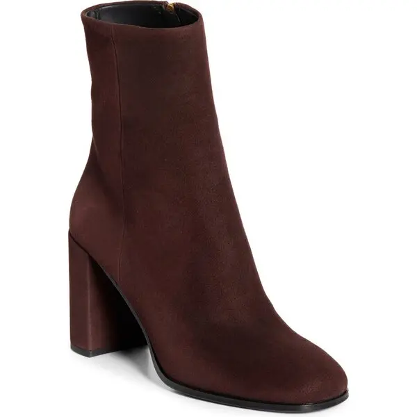 Prada Block Heel Bootie - Bordeaux