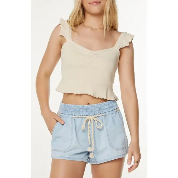Roxy Coastal Cruisin' Ruffle Strap Camisole - Parchment Solid