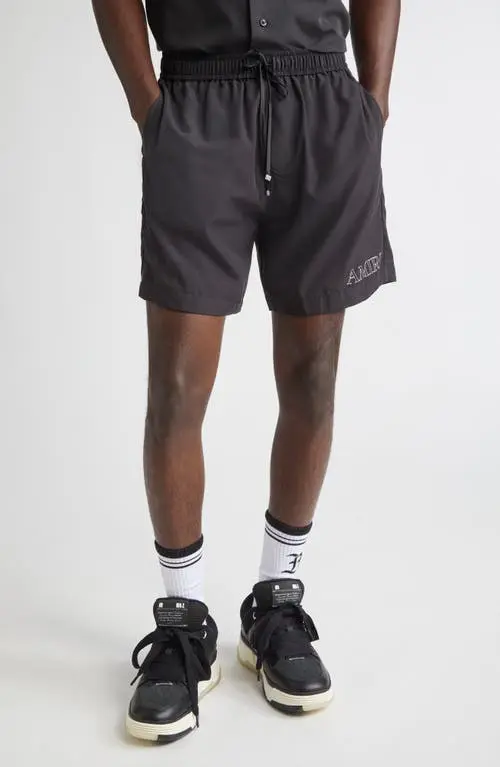 Amiri Logo Embroidered Shorts