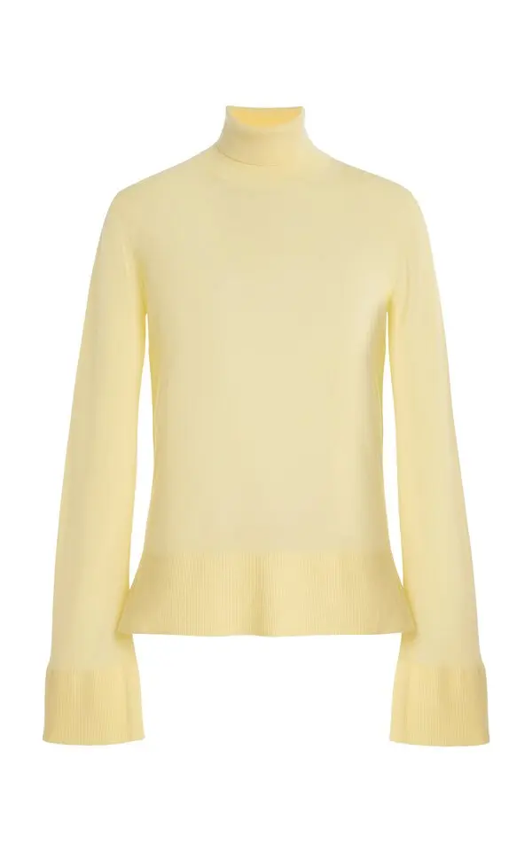 TOTÊME Stretch-cashmere Turtleneck Top - Yellow