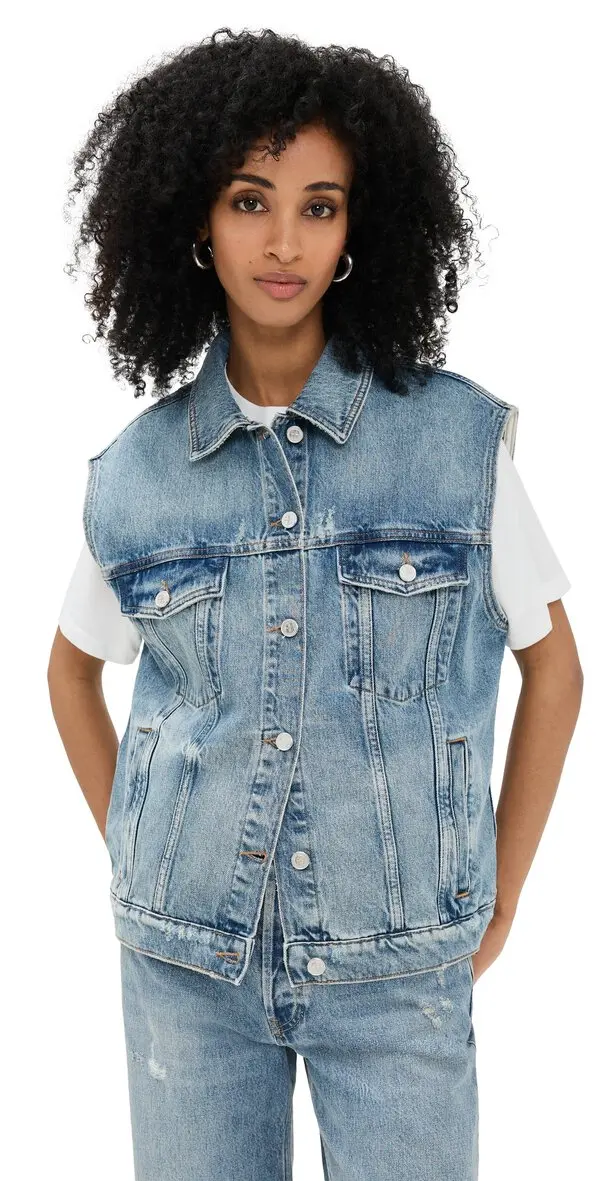 ANINE BING Rory Denim Vest - Summer Indigo