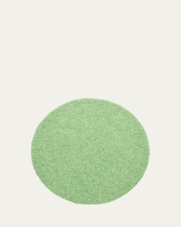KIM SEYBERT Perennial Beaded Placemat - Green