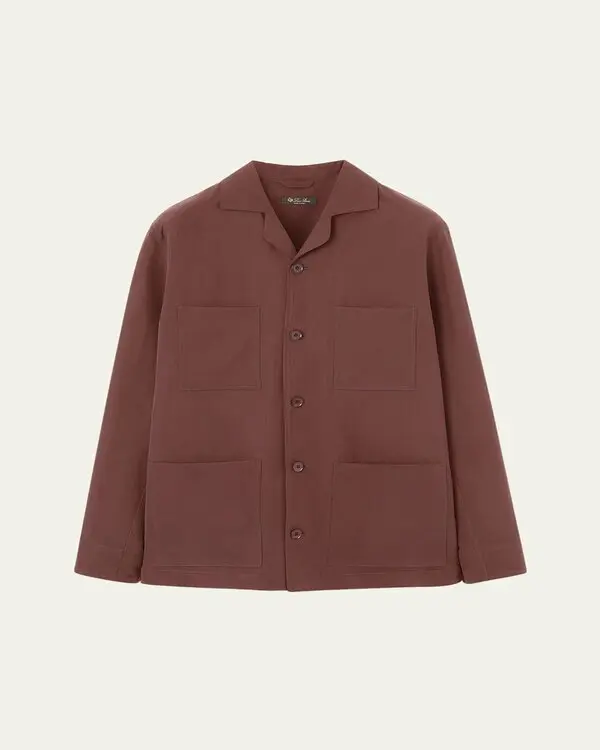 Loro Piana Joele Linen And Silk Overshirt - H0v3 Venice Bricola