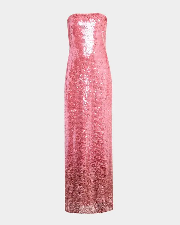 Simkhai Leilani Strapless Sequin Gown - Sorbet Sequin