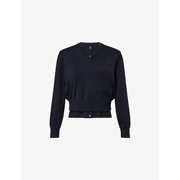 Bottega Veneta Knot Twin-set Cotton Knitted Top