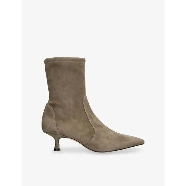 STUART WEITZMAN Naomi Suede Ankle Boots - Taupe Comb