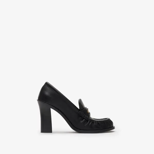 Burberry Leather Heeled Loafers