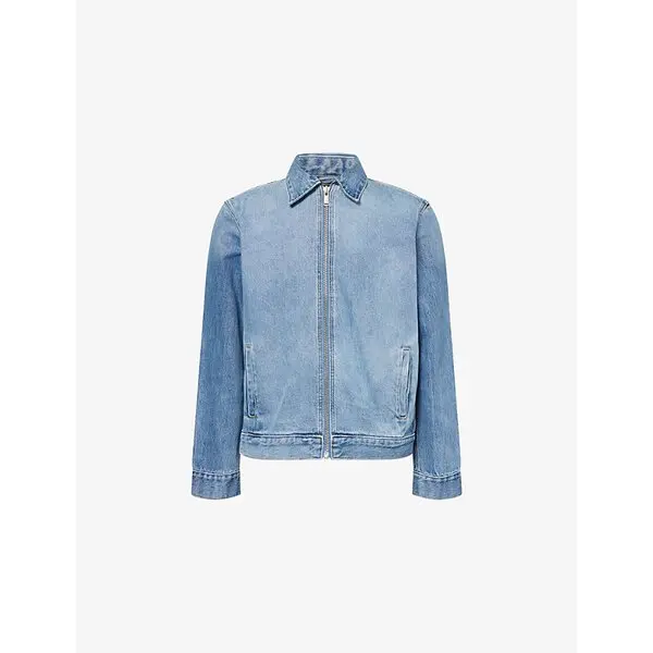 7 For All Mankind Harrington Relaxed-fit Denim Jacket
