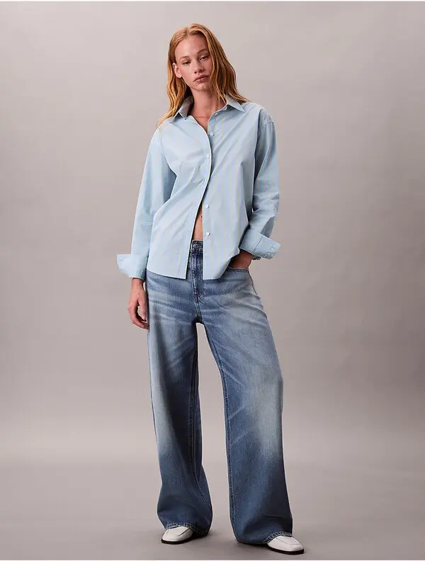 Calvin Klein Cotton Stripe Relaxed Button-down Shirt