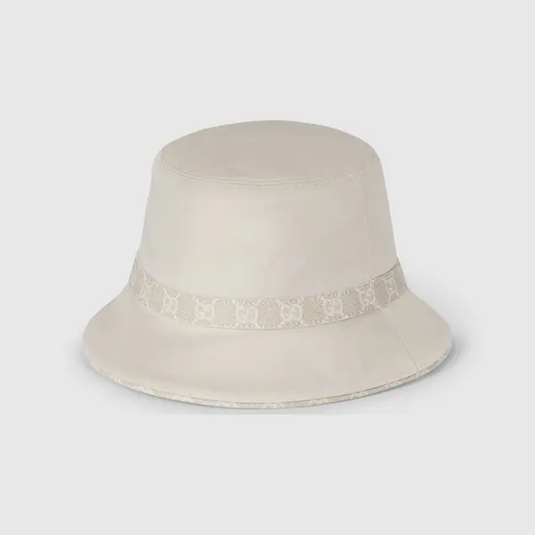 Gucci Cotton Fedora With Double G - White