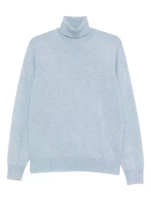 Brunello Cucinelli Cashmere High Neck Sweater - Blue