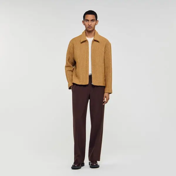 Sandro Woven Raffia Jacket