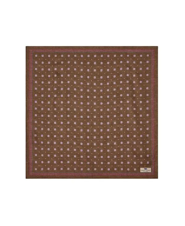 Robert Talbott Harmon Neckerchief - Brown And Blue