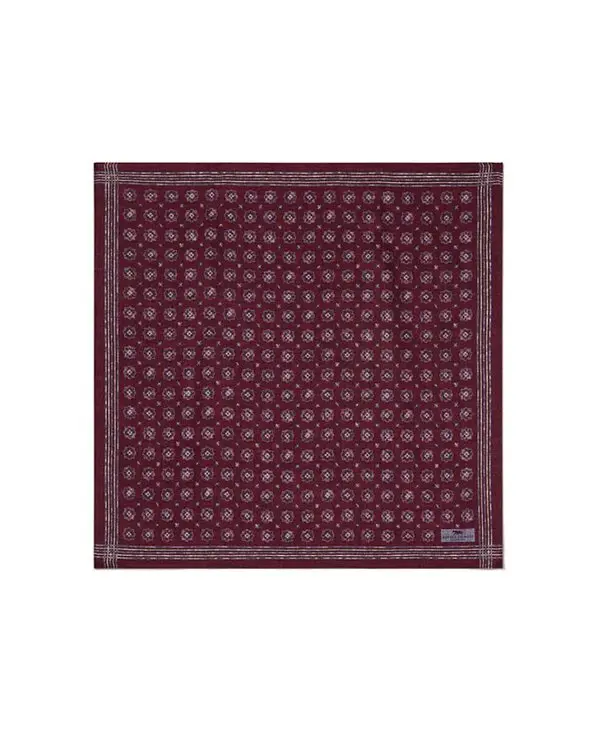 Robert Talbott Harmon Neckerchief - Burgundy And Navy
