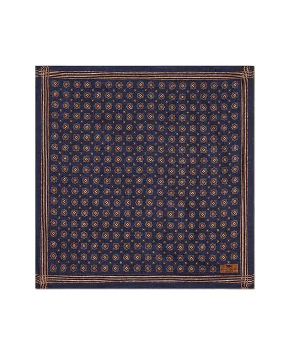 Robert Talbott Harmon Neckerchief - Navy And Brown