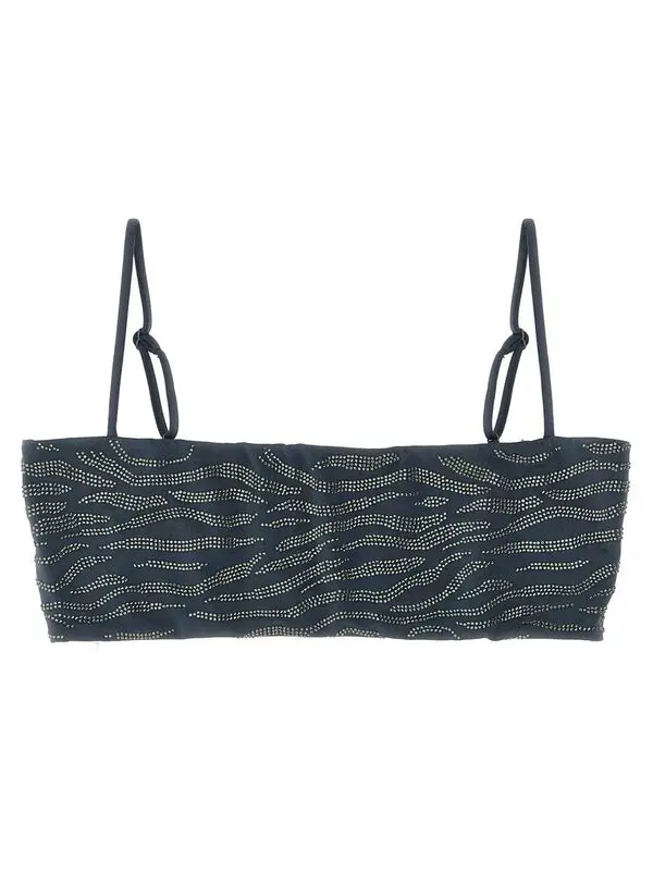MC2 SAINT BARTH Athena Bandeau Bikini Top - Gray