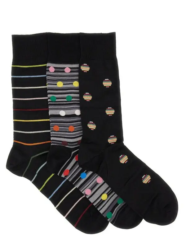 Paul Smith Set Of Three Socks - Multicolour
