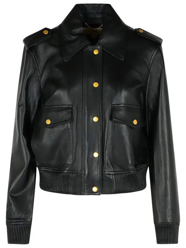 Michael Kors Leather Blouson Jacket