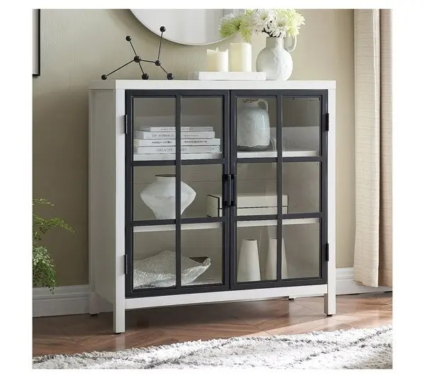 HUDSON&CANAL Bennett 32' Wide Rectangular Accen T Cabinet