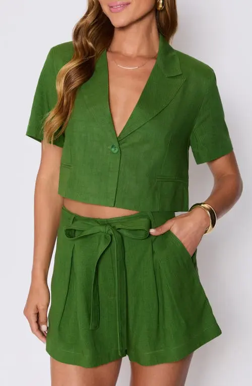 VICI Modern Muse Crop Short Sleeve Jacket - Green