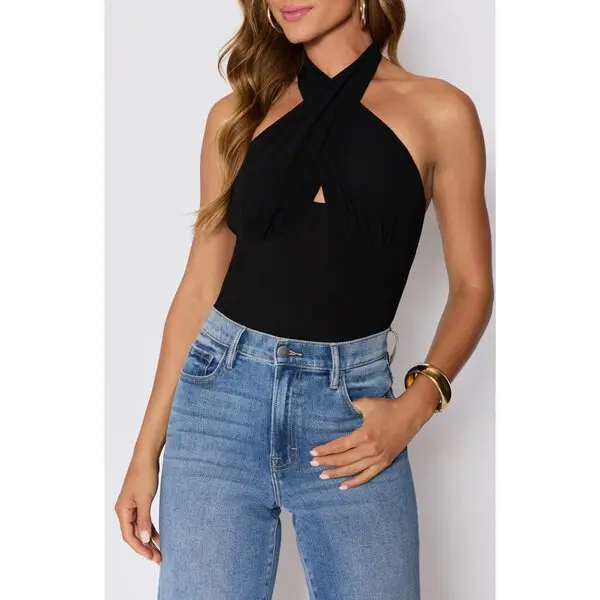 VICI Al Fresco Knit Halter Top - Black