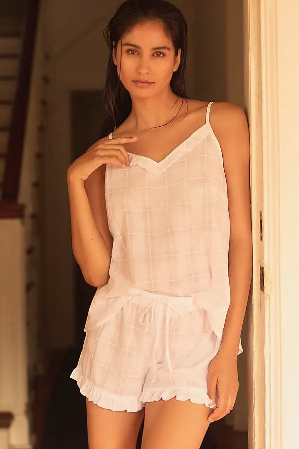 PAPINELLE Ivy Frill Cami & Boxer Shorts Pajama Set