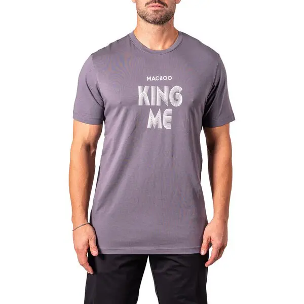 MACEOO King Me Graphic T-shirt - Grey