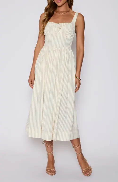 VICI Callie Fit & Flare Milkmaid Sundress