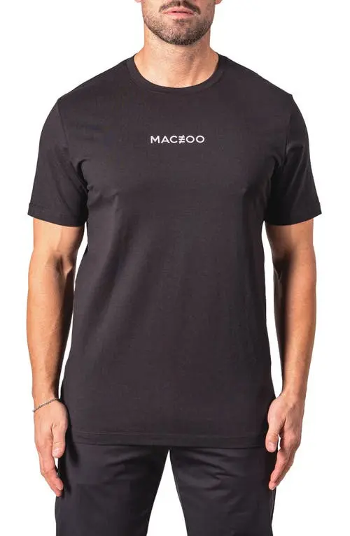 MACEOO Neon Asad Embellished T-shirt - Black