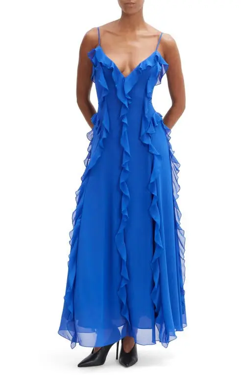 Bardot Veris Ruffle Chiffon Maxi Dress