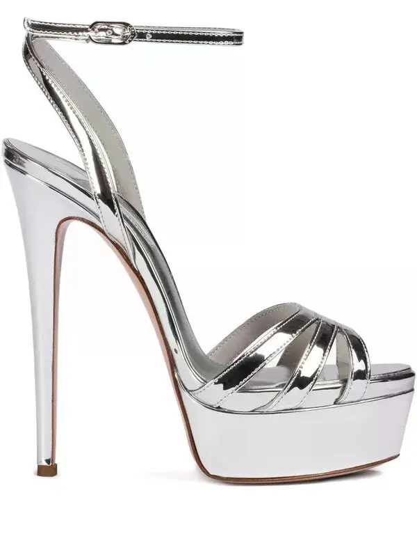 LE SILLA 140mm Lola Platform Sandals - Silver