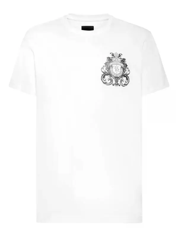 BILLIONAIRE Crest-print T-shirt - White