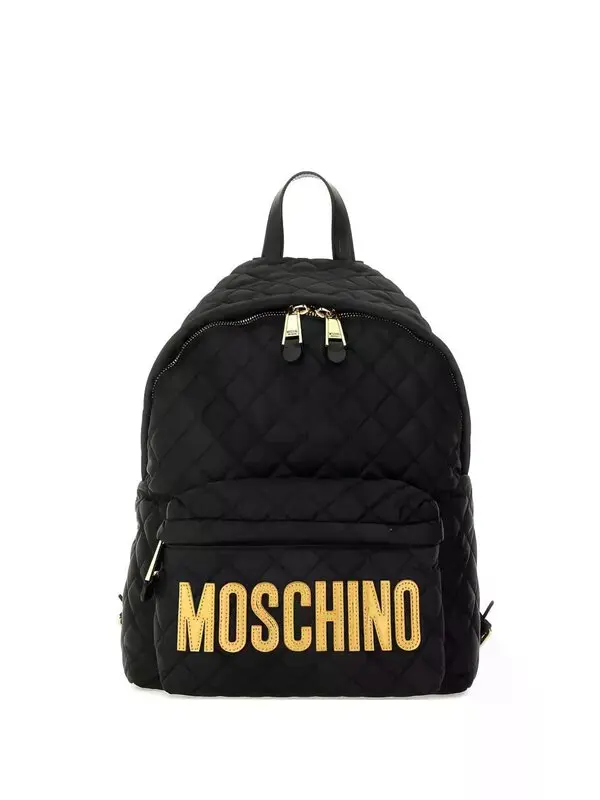 Moschino Quilted Backpack - Black