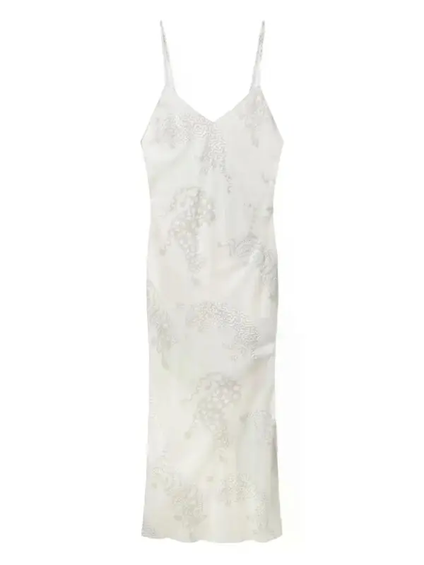 Stella McCartney Leopard-pattern Sleeveless Dress - White