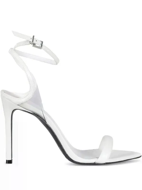 Schutz 100 Mm Stiletto Sandals With Clear Strap