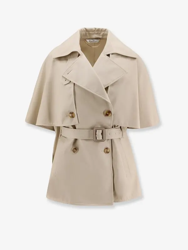 Max Mara Cotton Gabardine Sigfrid Cape - Beige