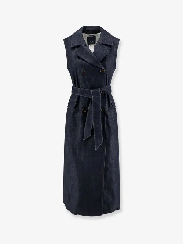Max Mara Greta Midi Denim Dress - Blue