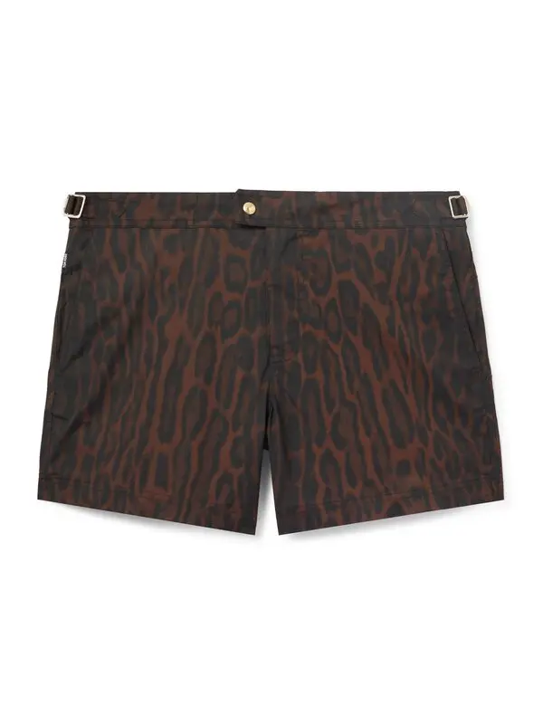 TOM FORD Ocelot-print Swim Shorts