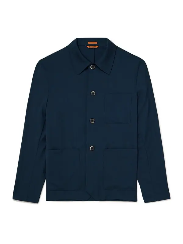 Barena Venezia Visal Wool Overshirt - Blue